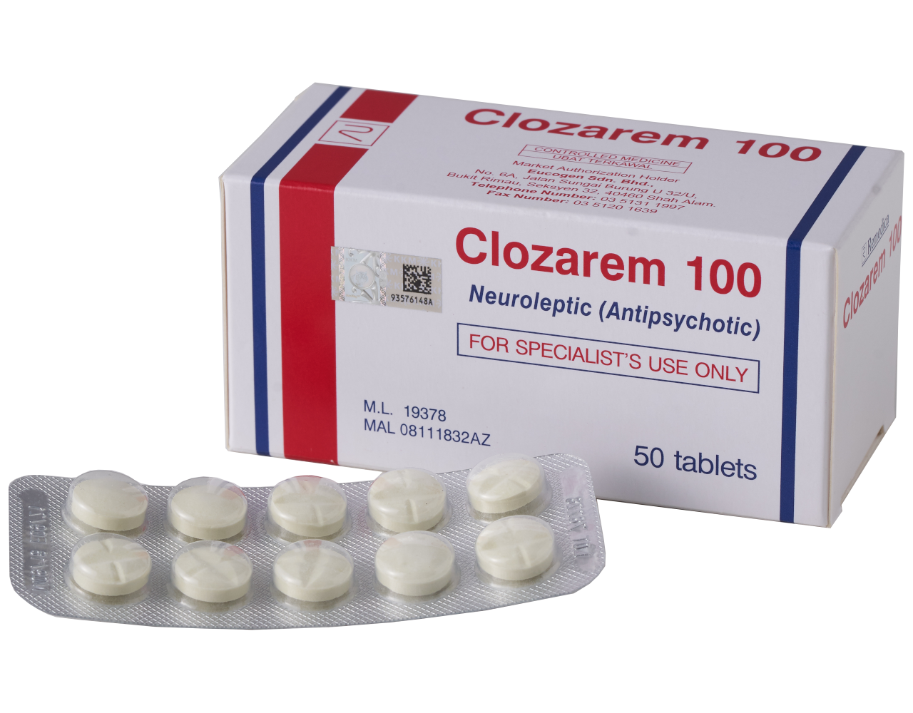 Eucogen | Clozarem 100mg Tablet
